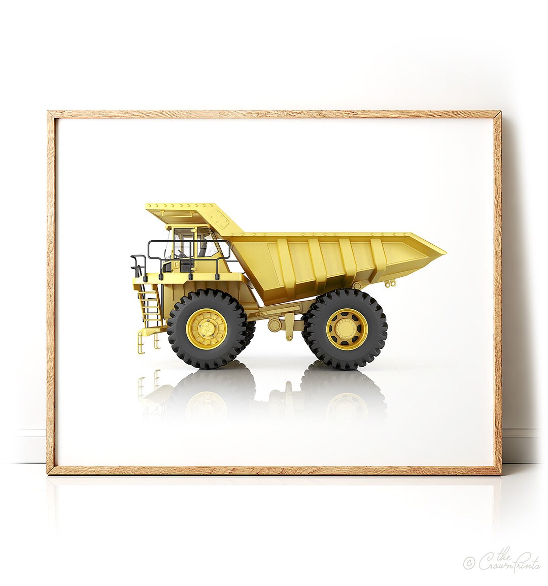Construction Truck, PRINTABLE Wall Art, Dump Truck Print, Boys Room ...