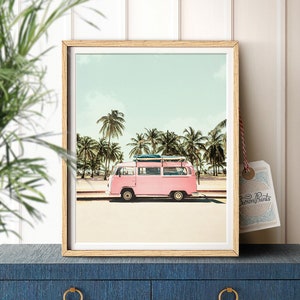 VW Bus Decor, PRINTABLE Art, Retro Poster, Beach Print, California Wall ...