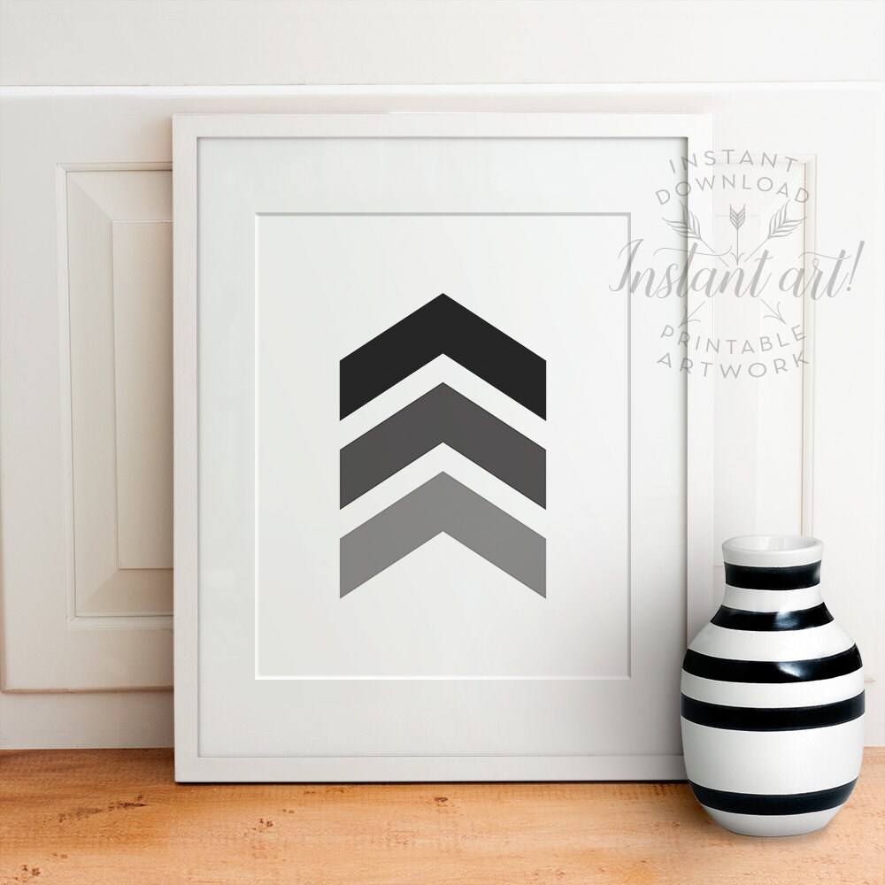 Chevron PRINTABLE art geometric abstract artchevron wall | Etsy