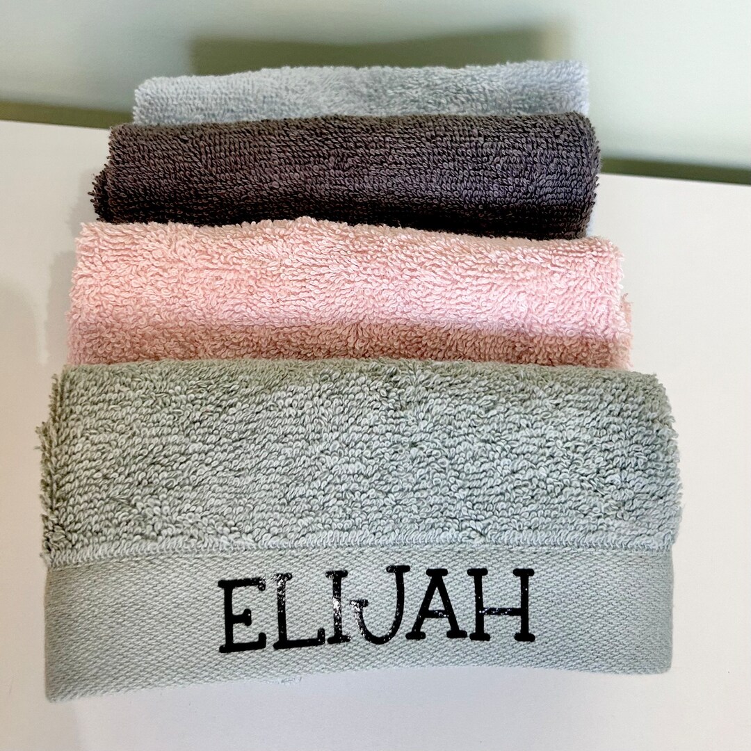 Personalised Facewasher Custom Name Face Washcloth 100% Cotton Baby ...