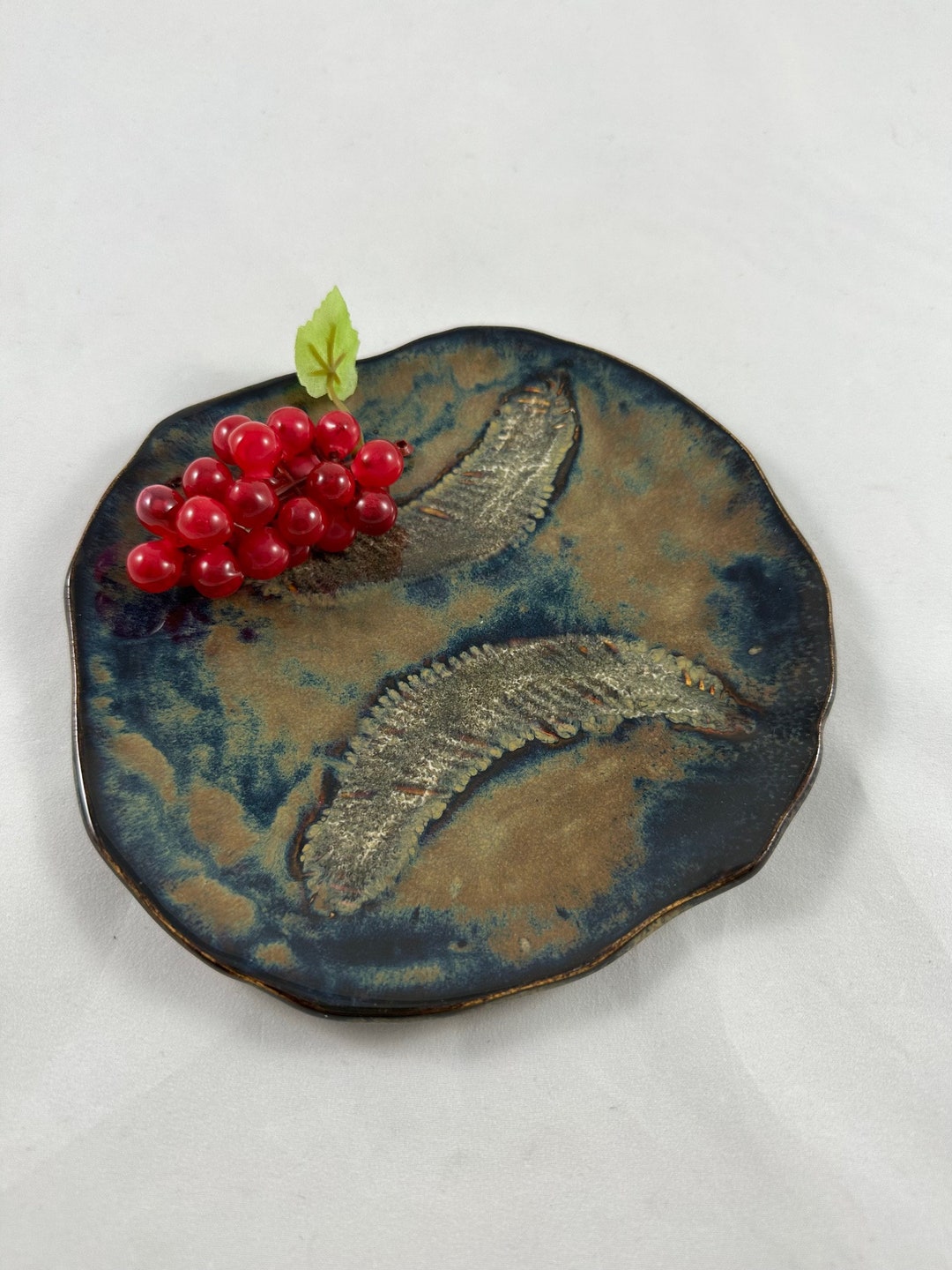 Handmade Ceramic Dish, Free Form Pottery, Appetizer Dish, Decorative ...