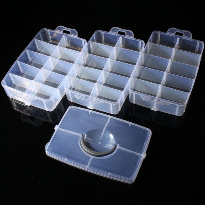 3 Layer 30 Compartments Plastic Storage Box Cosmetic - Etsy