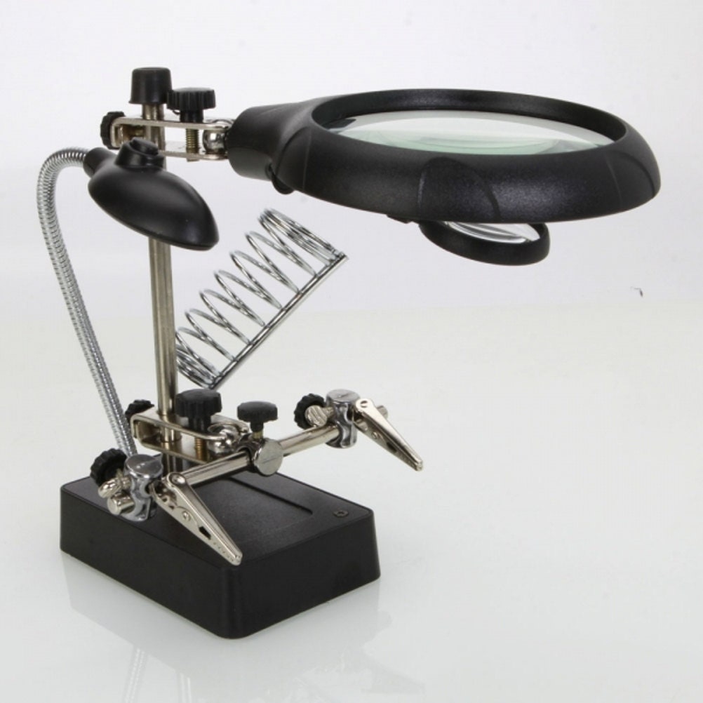 2.5X 7.5X 10X LED Lighted Desktop Magnifier Stand Magnifying - Etsy