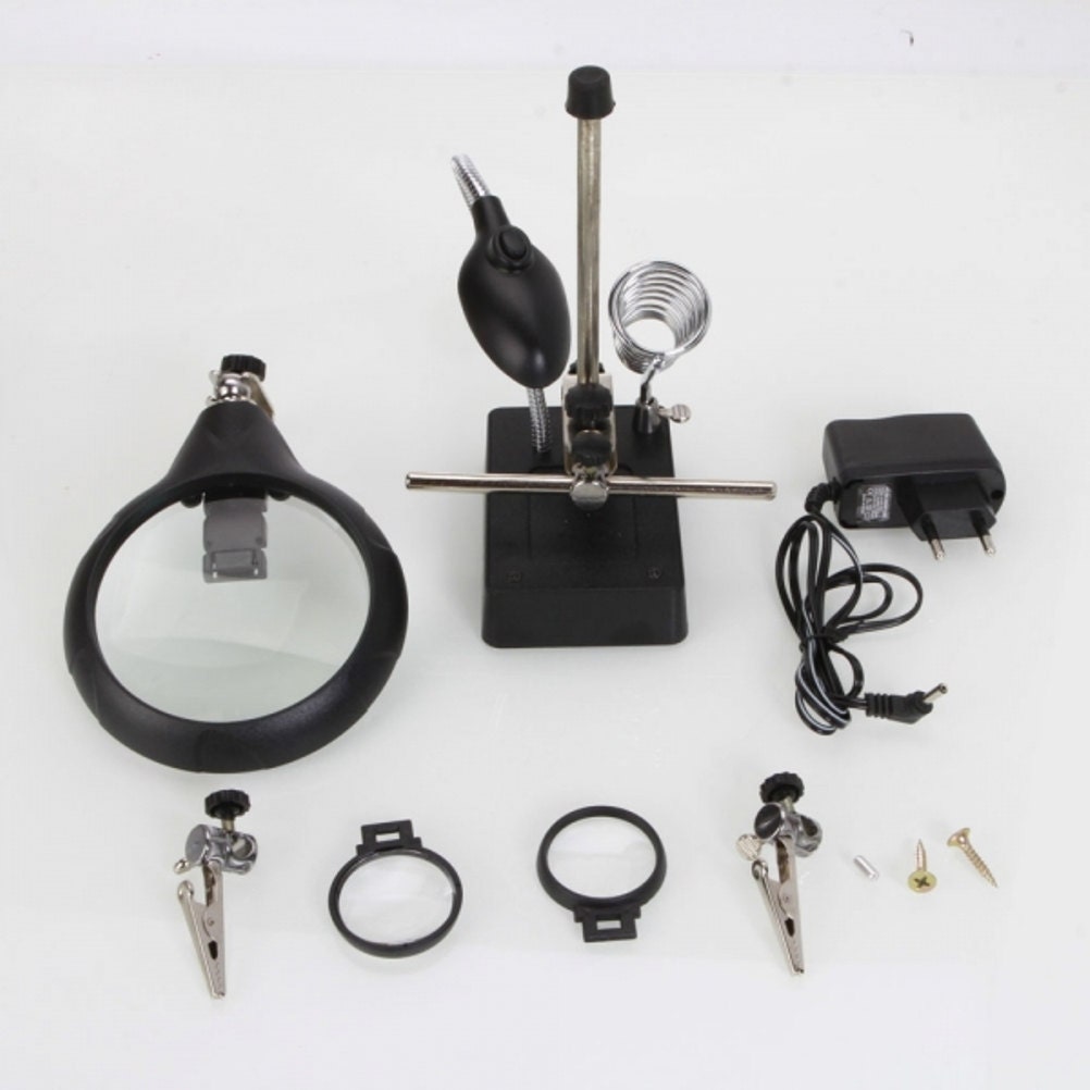 2.5X 7.5X 10X LED Lighted Desktop Magnifier Stand Magnifying - Etsy