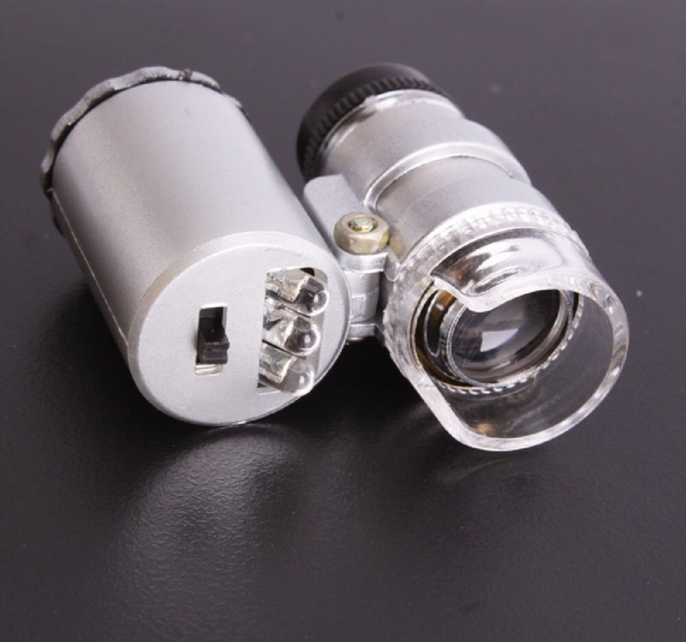 60X Jeweler Loupe: Portable Microscope Magnifier With UV LED - Etsy