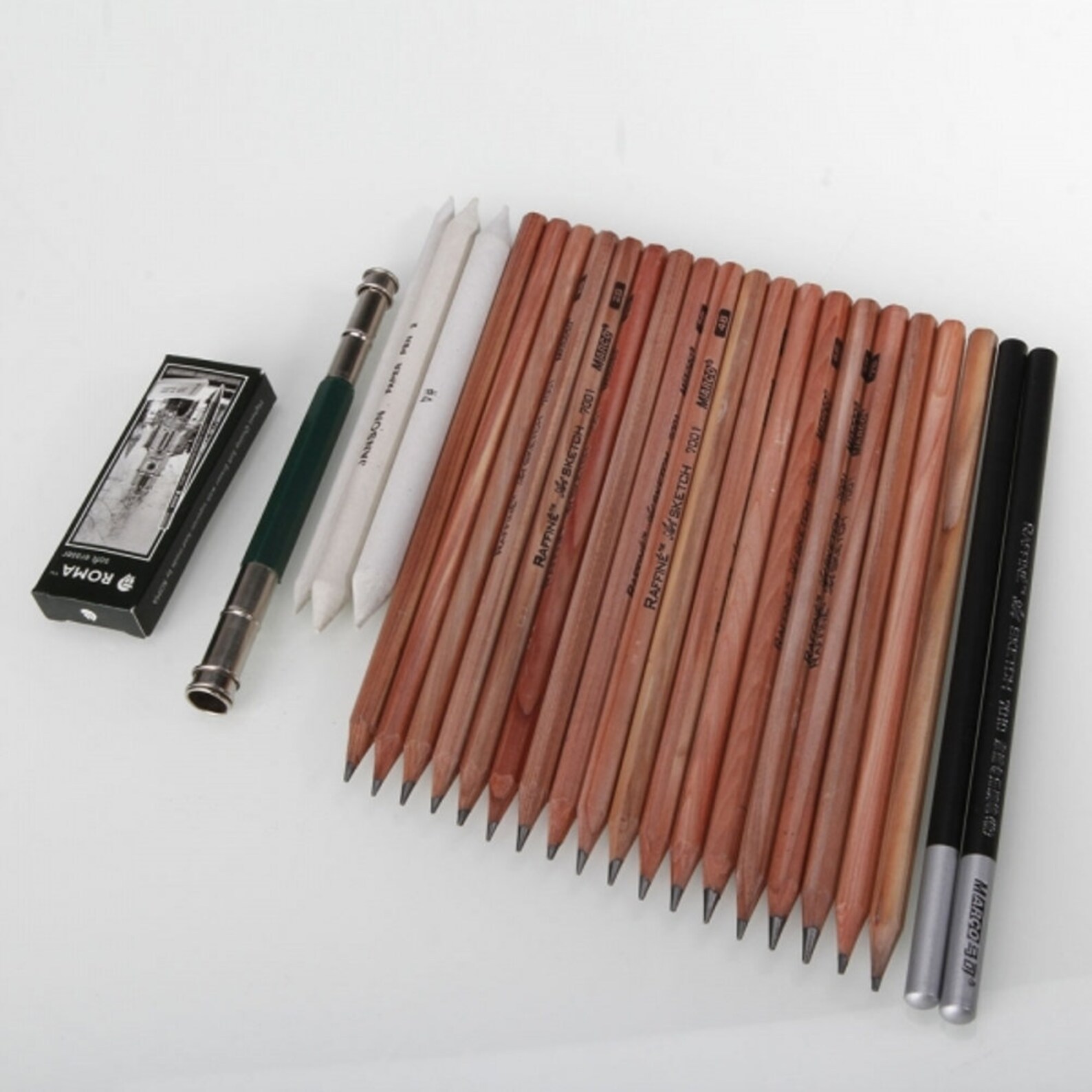 29PCS Sketch Pencils Charcoal Extender Eraser Paper Pen Cutter - Etsy