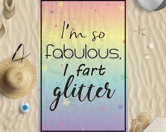 Funny beach towel | Etsy