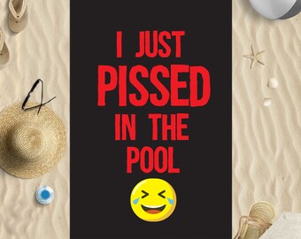 Funny beach towel | Etsy