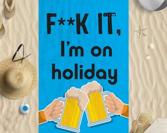 Funny beach towel | Etsy