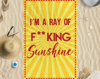 Funny beach towel | Etsy