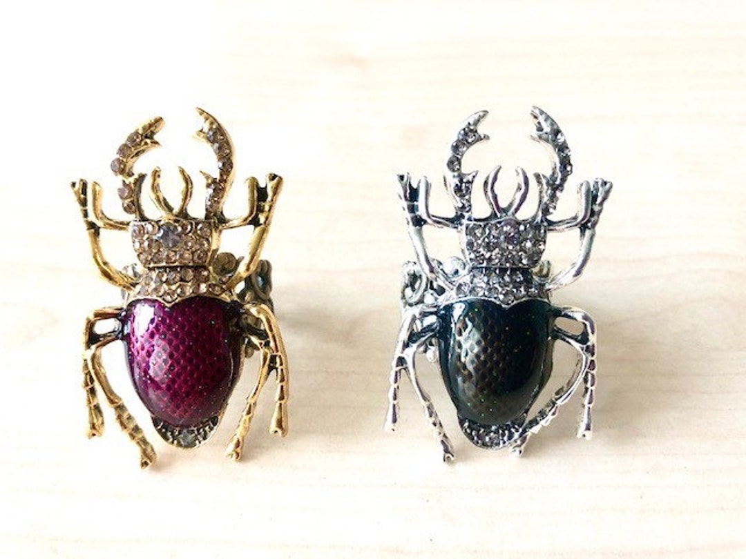 Original Beetle Ring, Insect Ring, Silver or Gold - Etsy