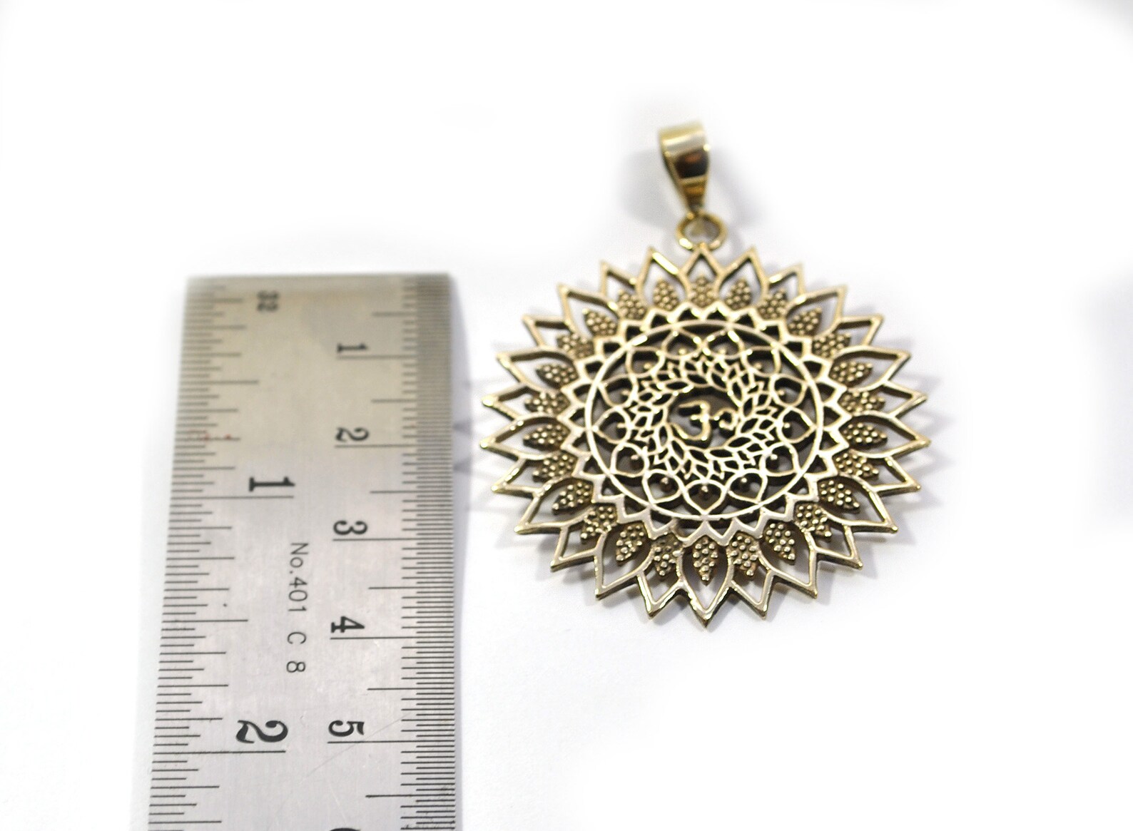 OHM CHAKRA Pendant Sacred Geometry Mandala Protector SILVER - Etsy