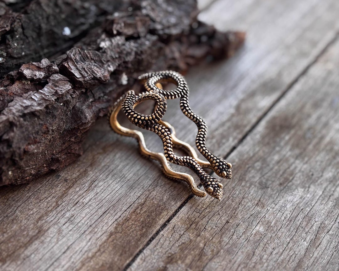 Gold Snake Ear Weights for Stretched Ears - Serpent Earrings 6mm 2G ...