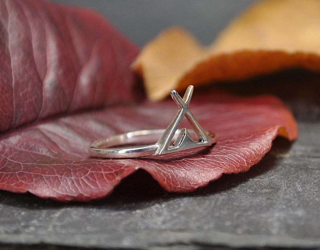 Teppe Ring Sterling Silver Tipi Shaped Ring American - Etsy