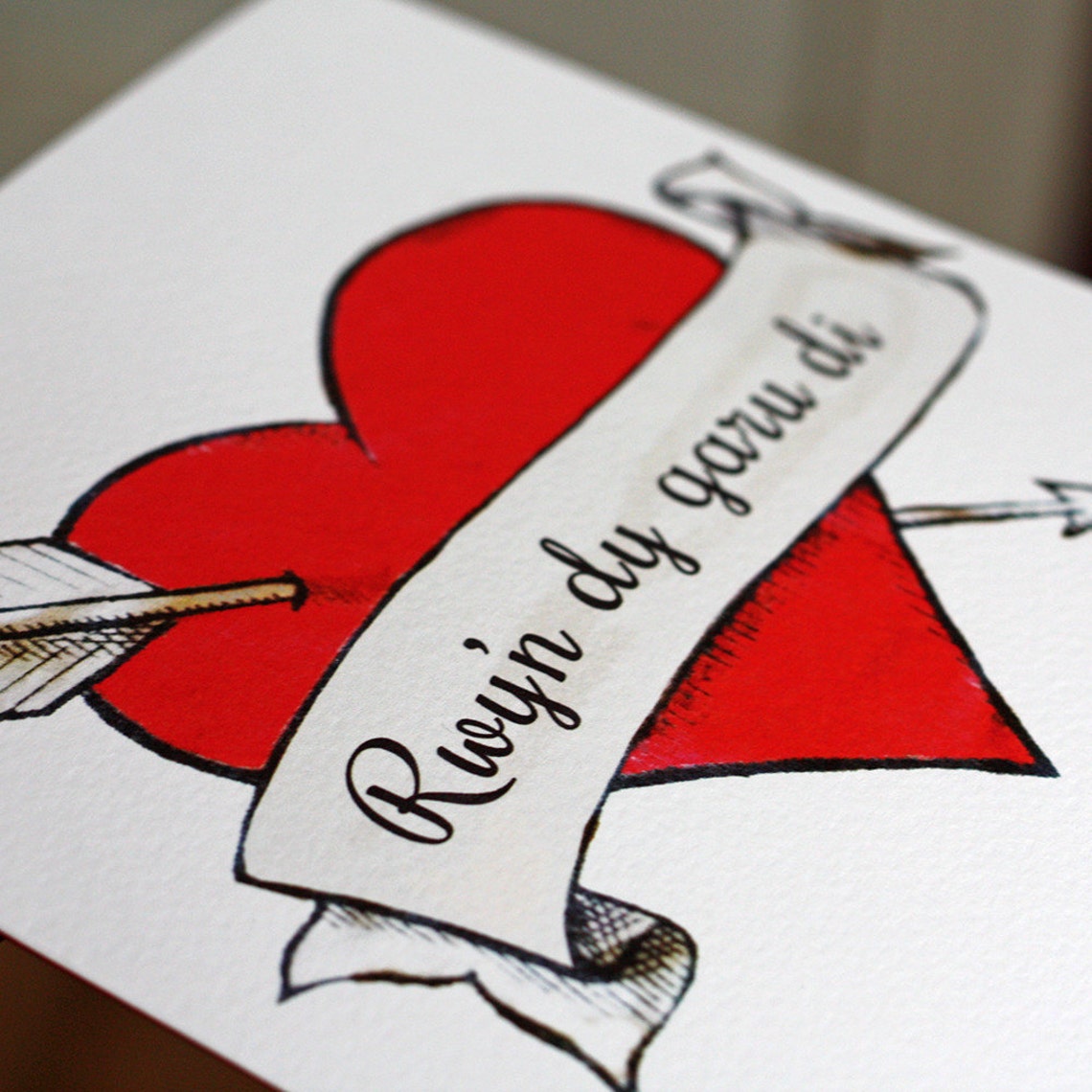 Card I Love You Rwy'n Dy Garu Di - Etsy