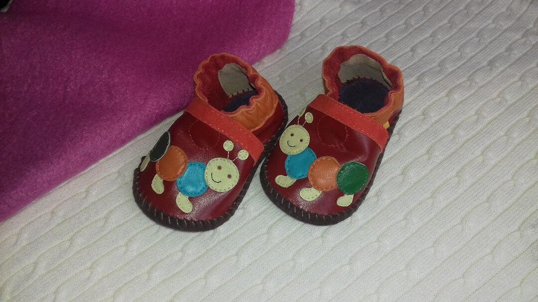 Funny Baby Shoes, Natural Leather, Moccasins, Soft Sole Slippers ...