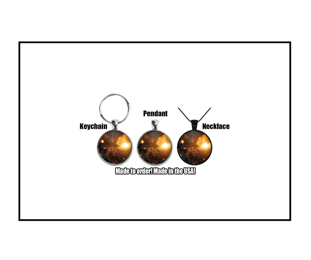 SOLAR SYSTEM Pendant, Necklace or Keychain Astronomy Space Galaxy NASA ...