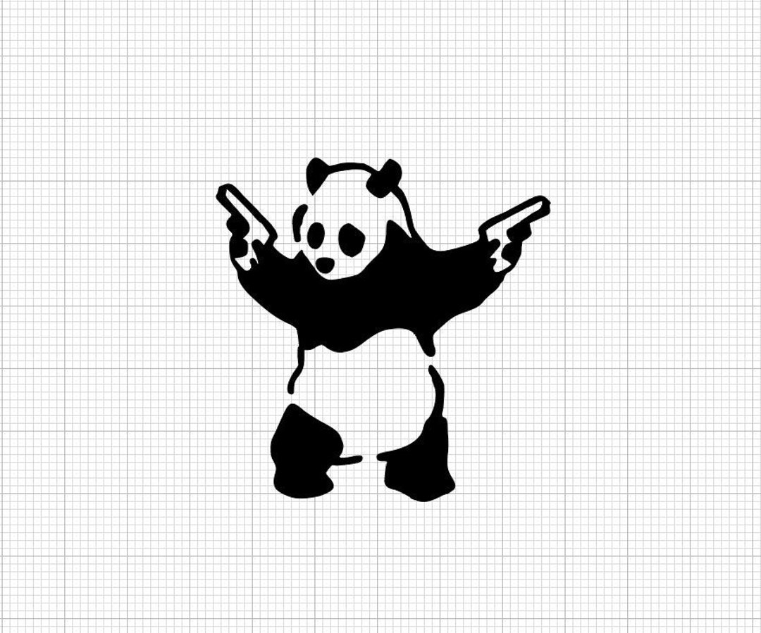 Gunner Panda Vinyl Decal 12 Colors glossy & Matte - Etsy