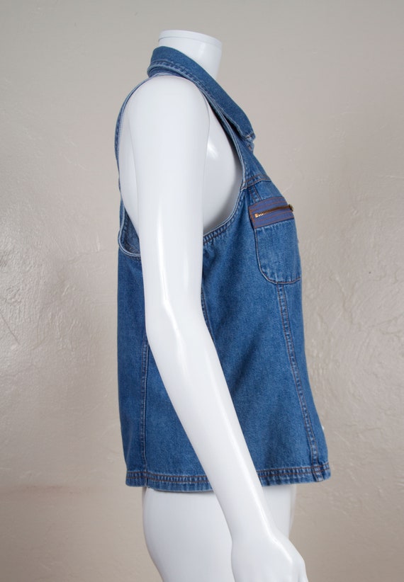 Vintage 1990s Levi's Levis Halter Vest Blue Denim 100… - Gem