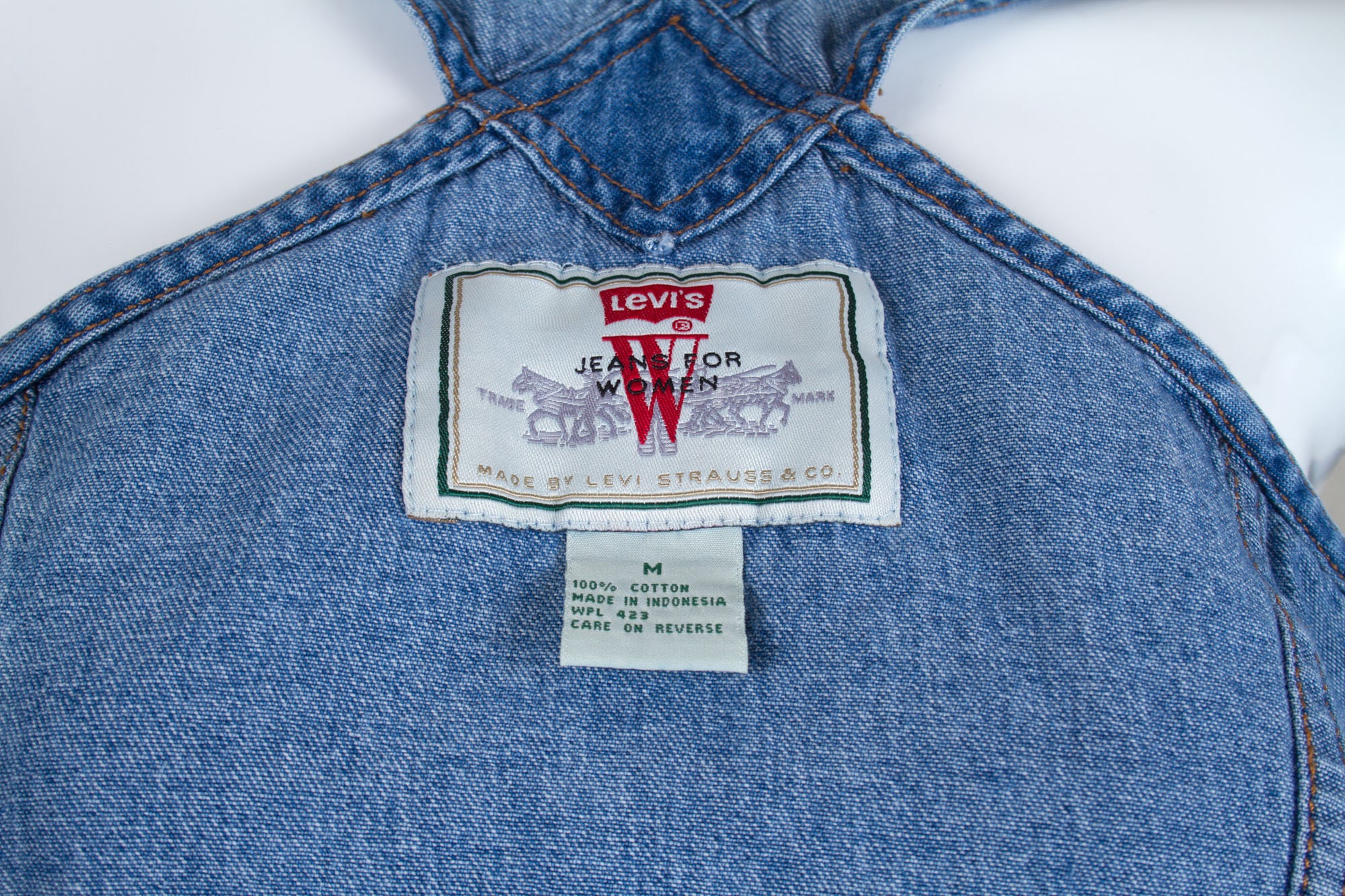 Vintage 1990s Levi's Levis Halter Vest Blue Denim 100% Cotton Overalls ...