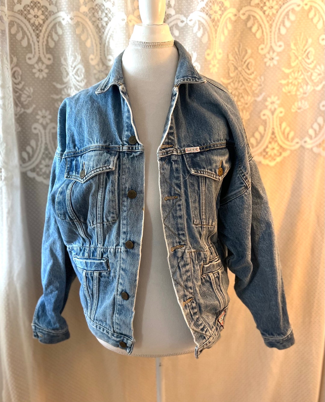Vintage 1980s Guess Denim Jacket / 80s Guess Jean Jacket / 90s Guess ...