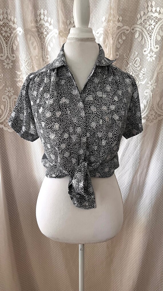 Vintage 1980s blouse top - Gem