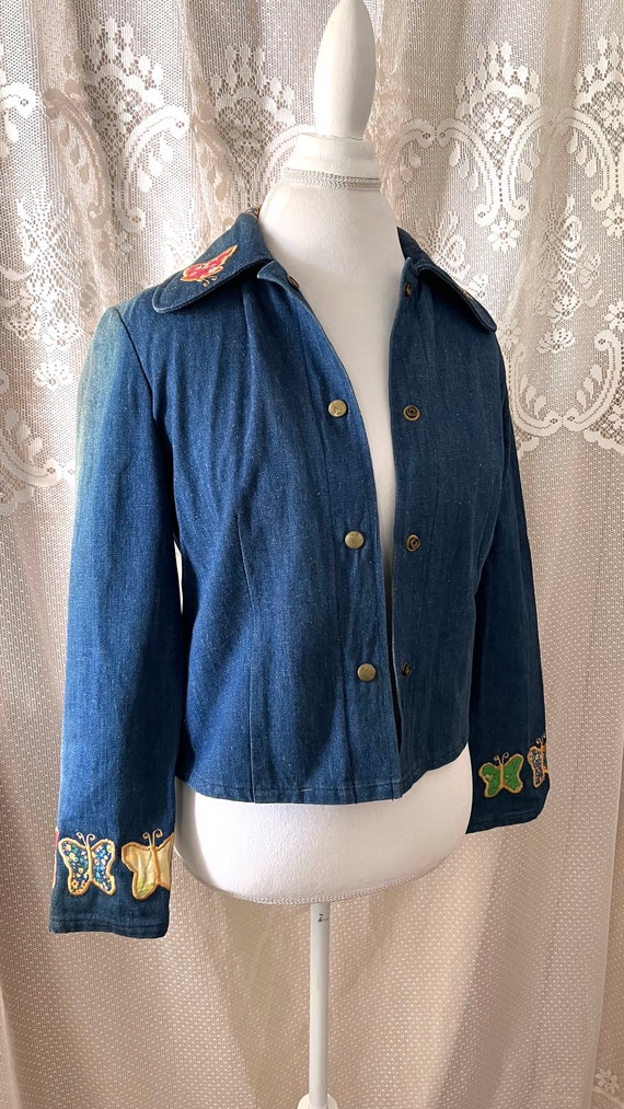 Vintage 1970s quilted patchwork jacket / 70s patchwor… - Gem