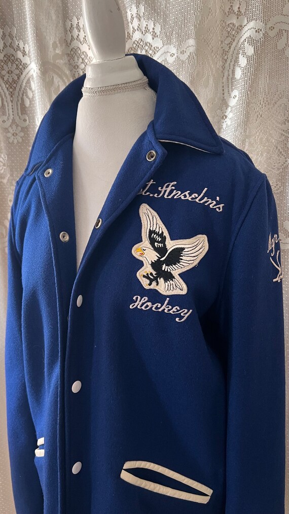 Vintage 60s blue letterman jacket / vintage varsity l… - Gem