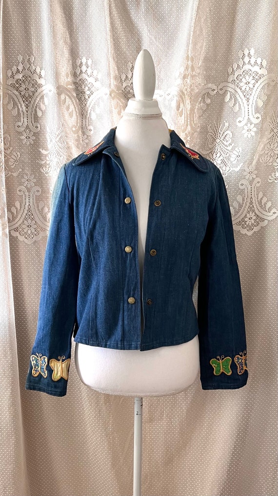 Vintage 1970s quilted patchwork jacket / 70s patchwor… - Gem