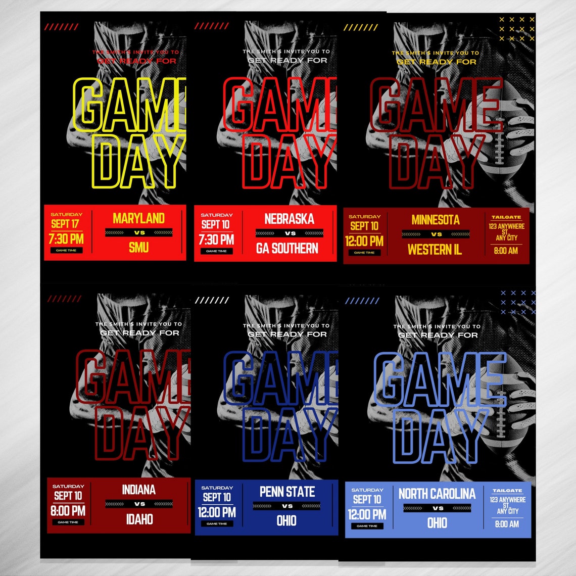 Game Day Tailgate Invite Digital Download Template - Etsy