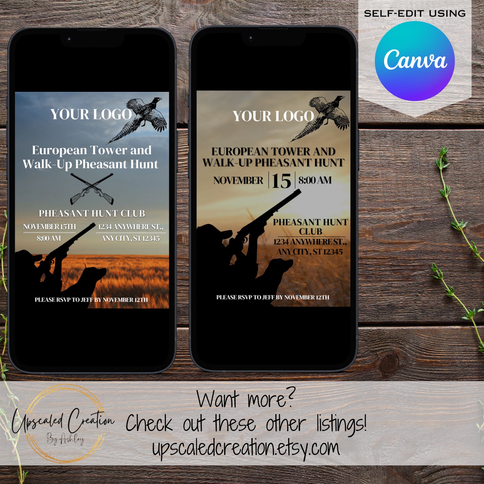 Duck Hunt Invitation, Hunting Invitation, Hunting Party, Hunt Invite ...