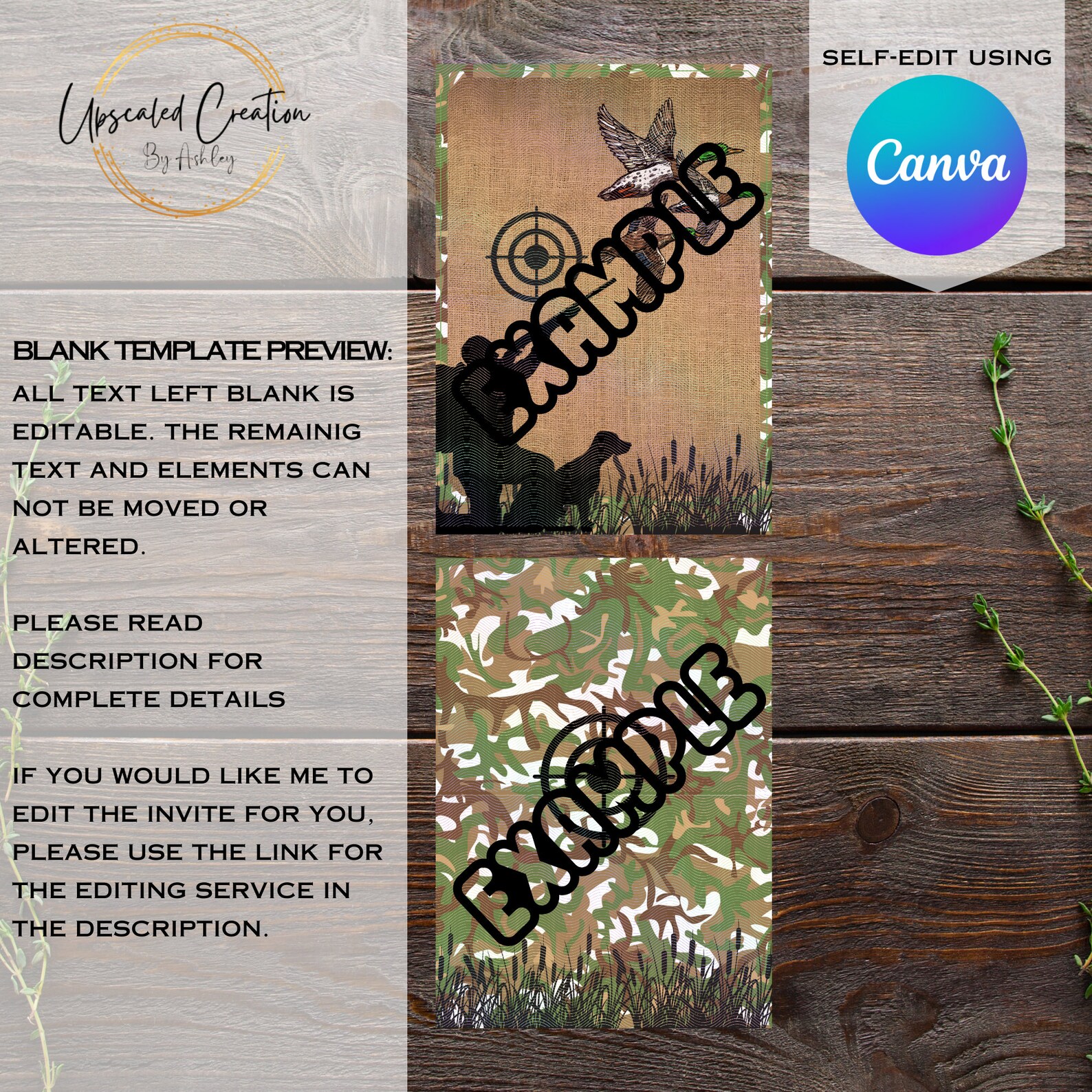 Duck Hunt Invitation, Hunting Invitation, Hunting Party, Hunt Invite ...