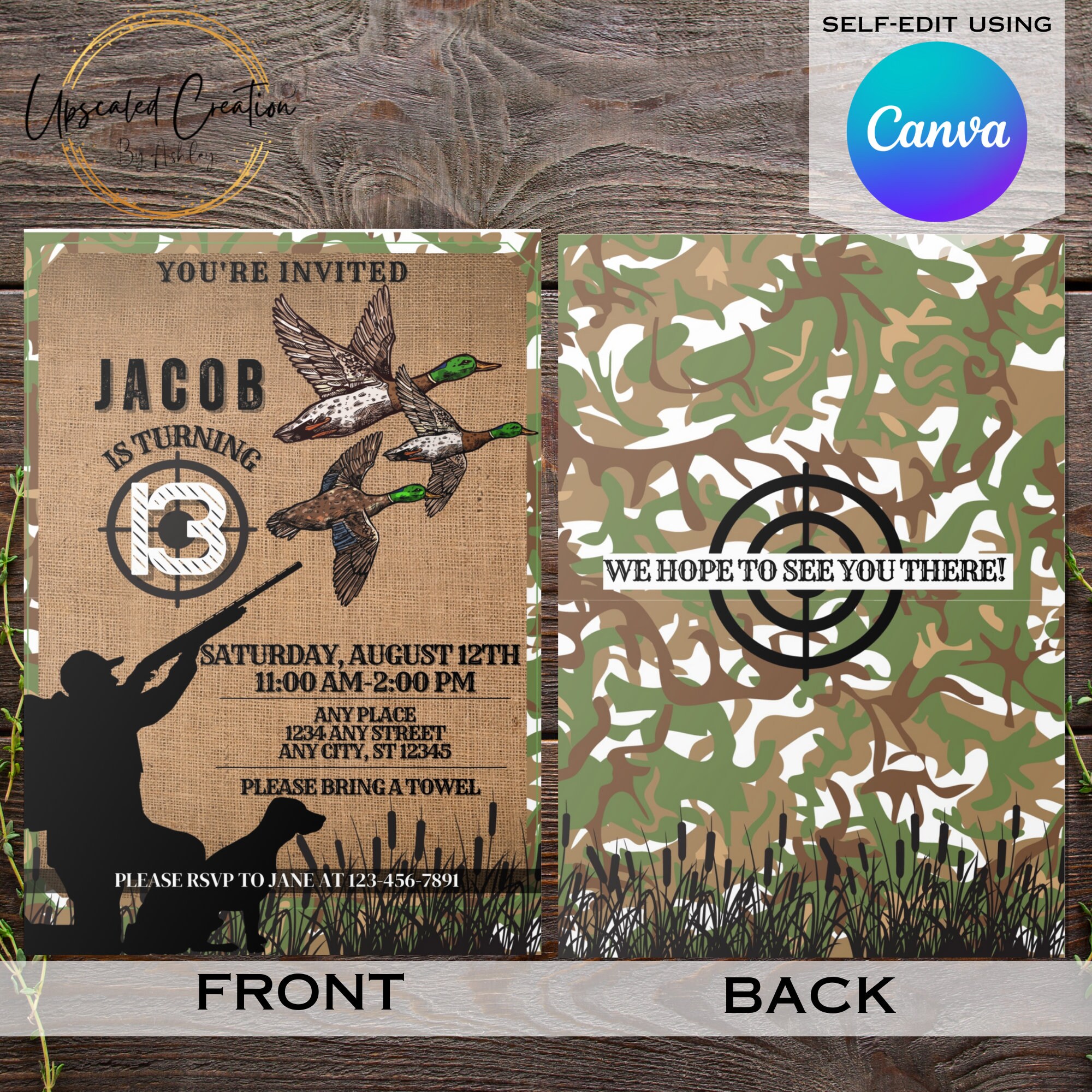 Duck Hunt Invitation, Hunting Invitation, Hunting Party, Hunt Invite ...