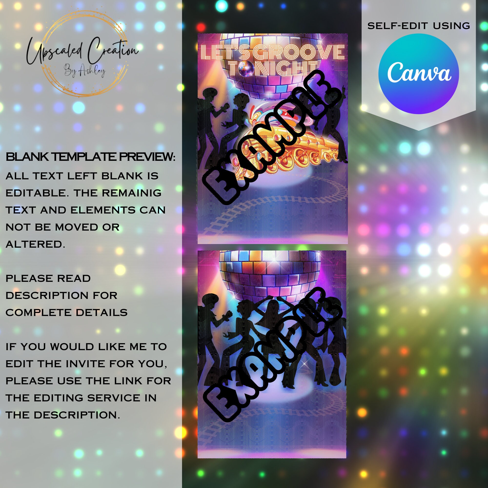 Soul Train Birthday Invitation: Retro Disco Party (digital Download) - Etsy