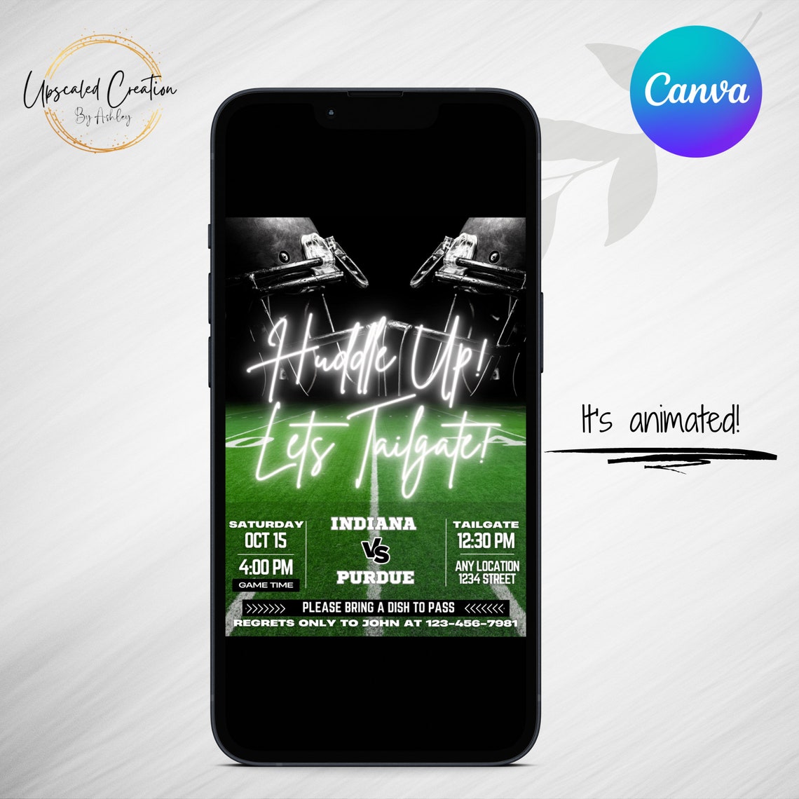 Huddle Up! Let's Tailgate! Invitation, Tailgate Invite, Football Season ...