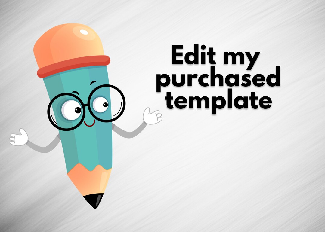 Invitation Template Editing Service: Add-on for Editing Invites (not ...