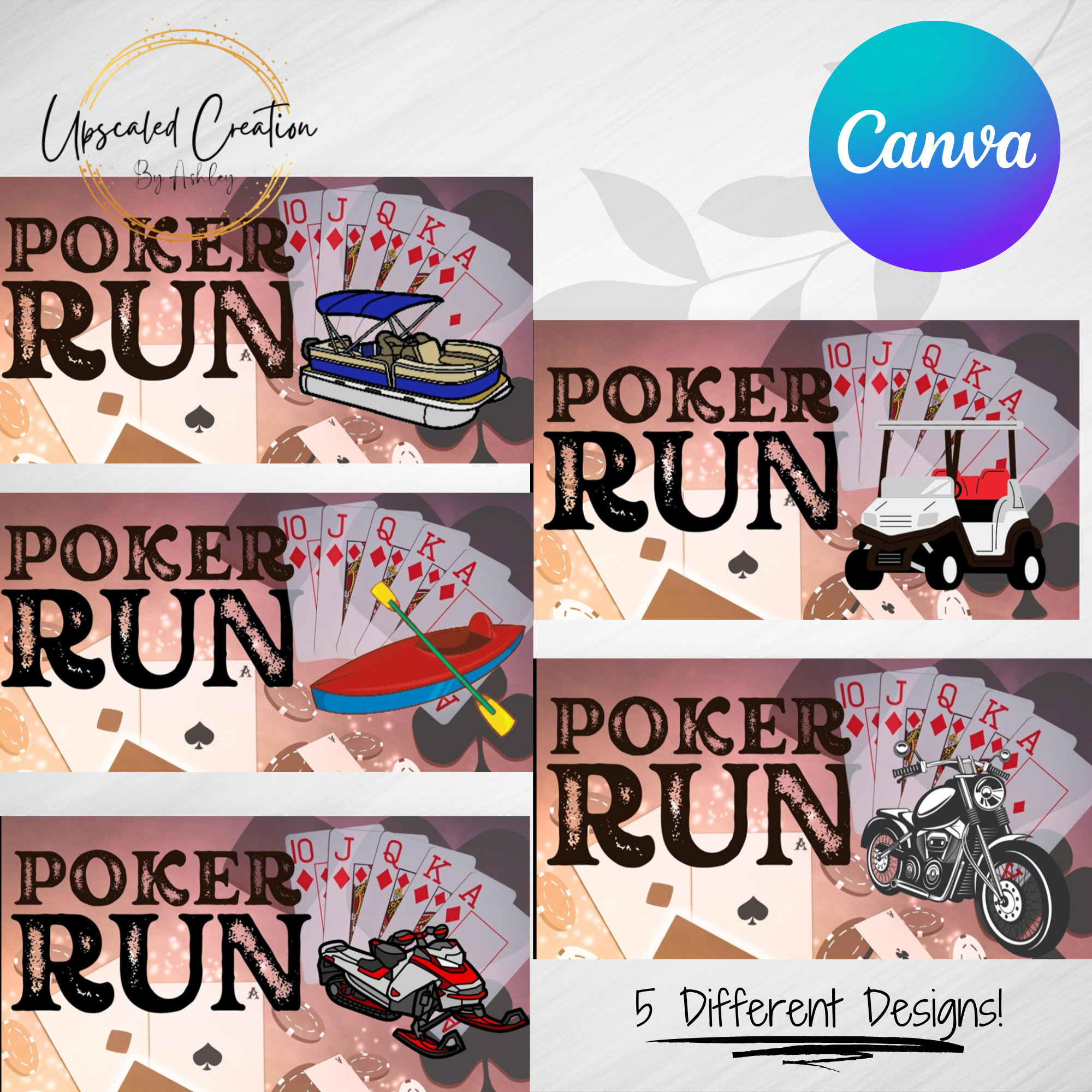 Poker Run Invitation, Virtual Invitation, Digital Download, Editable ...