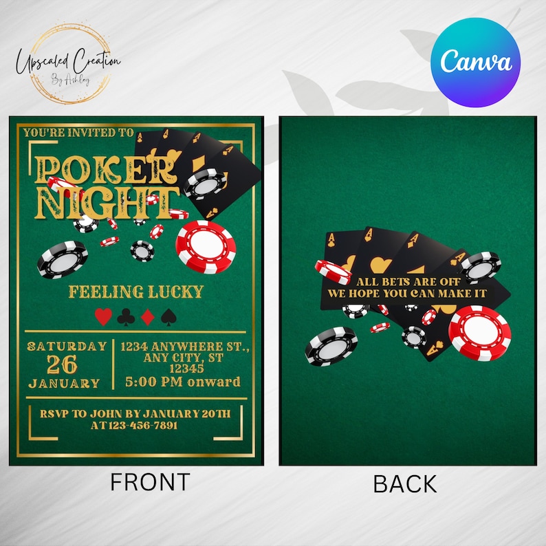 Poker Night Invitation, Poker Party, All Bets Are Off, Guys Night ...