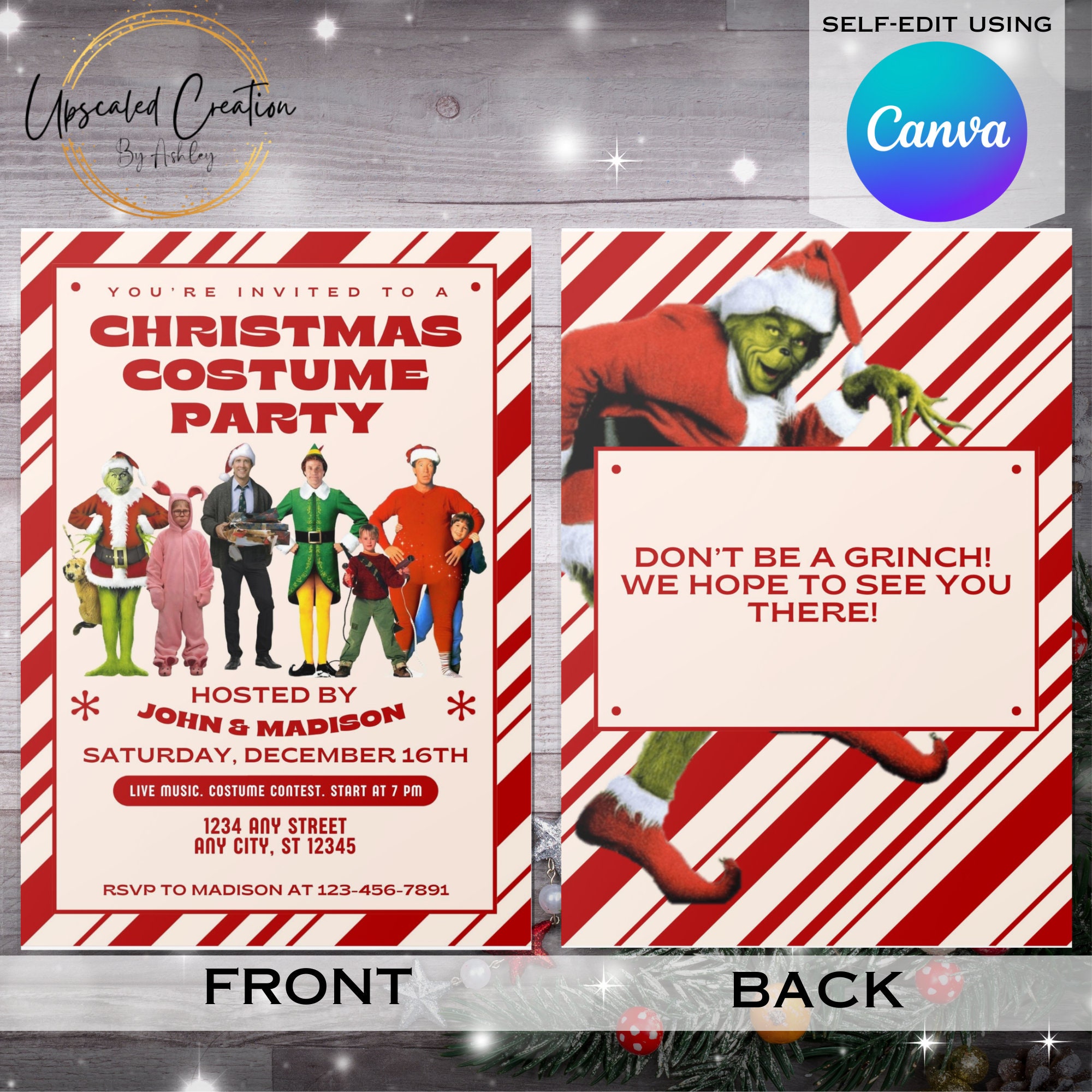 Christmas Costume Party Invitation: Cosplay Holiday Party Invite, Movie ...