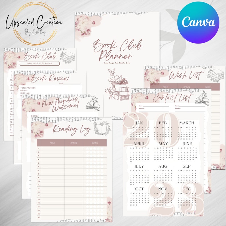 Book Club Invite and Planner, Book Club Invitation, Book Friends, Book ...