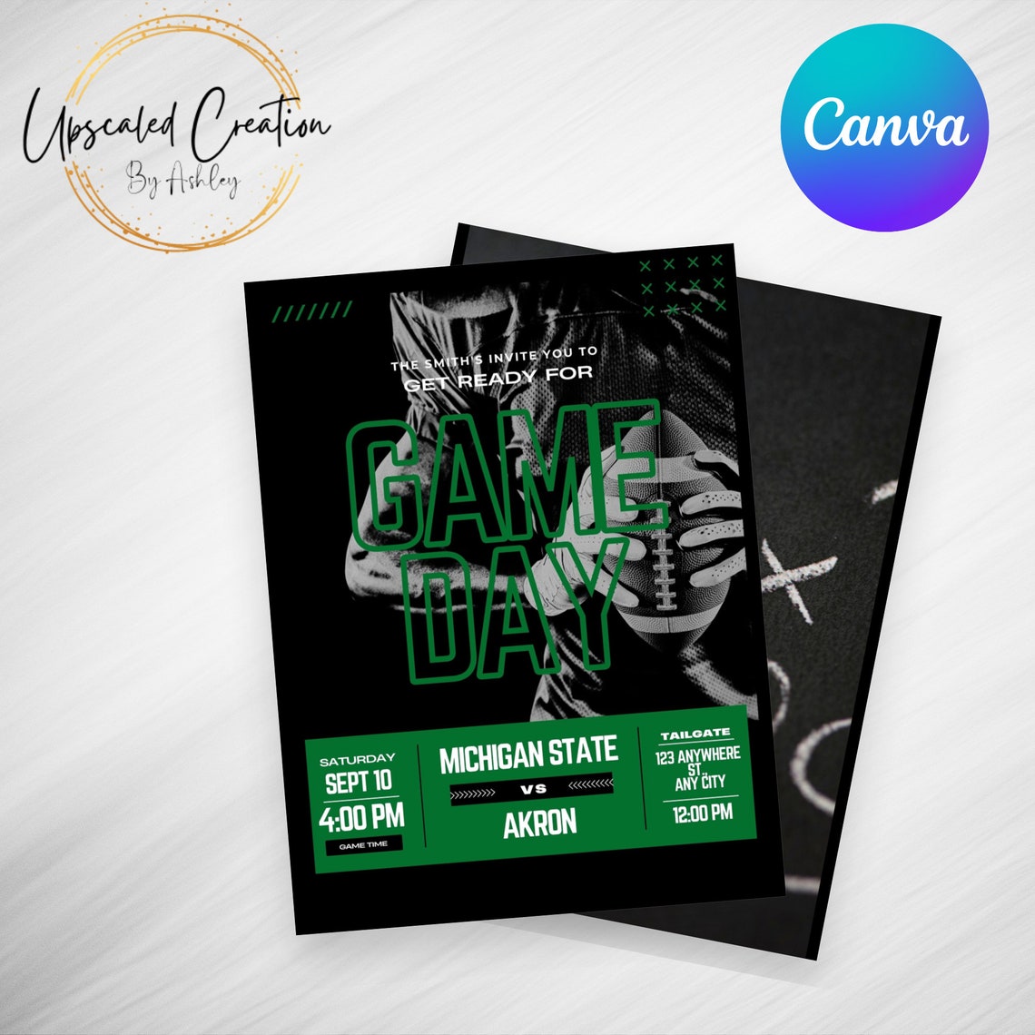 Game Day Tailgate Invite Digital Download Template - Etsy