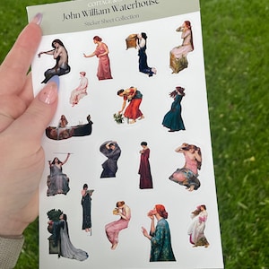 John William Waterhouse Paintings Sticker Sheet, Waterproof Vinyl ...