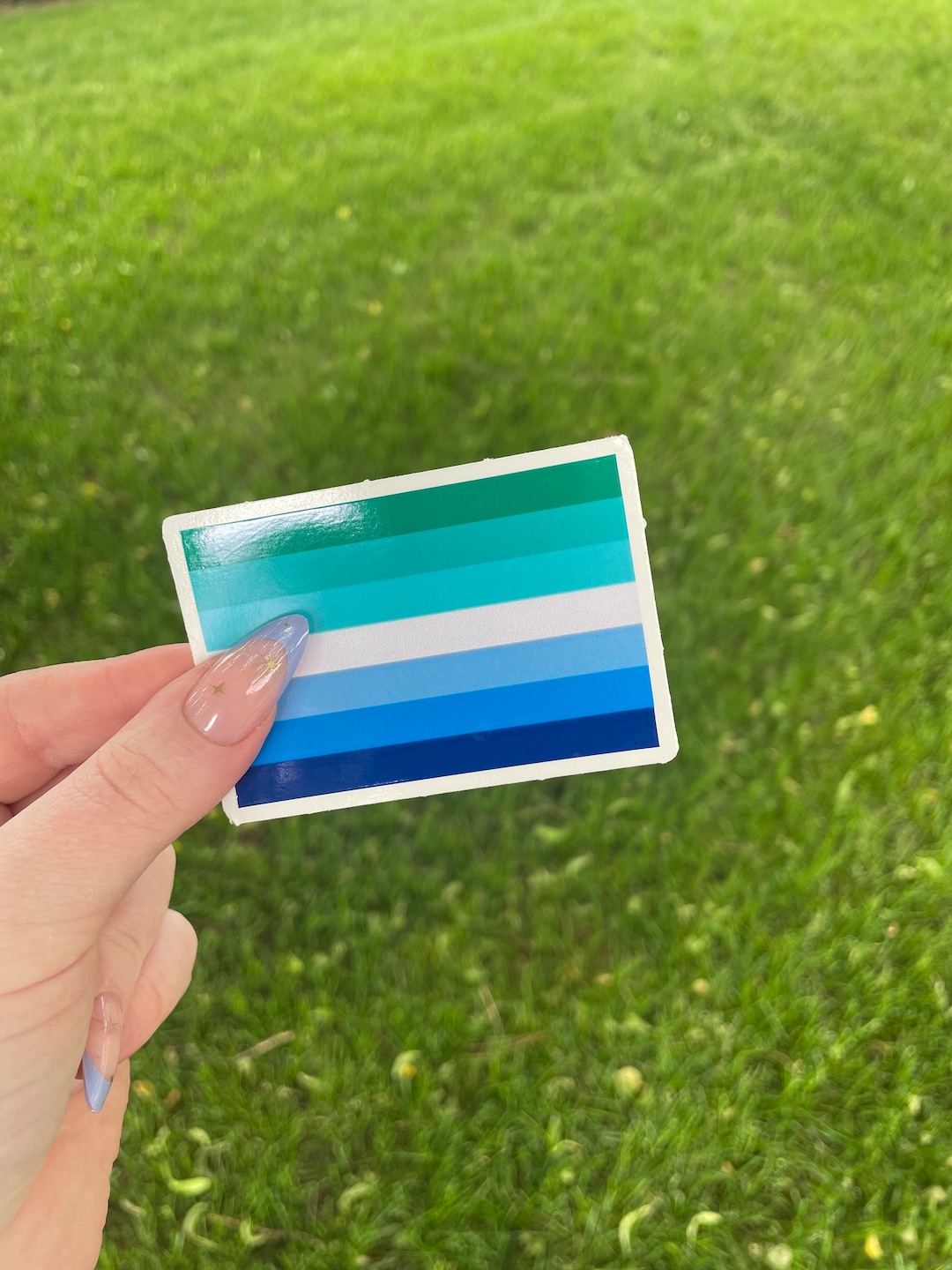 Gay Male MLM Pride Flag, LGBTQ+ Waterproof Vinyl Sticker - Etsy