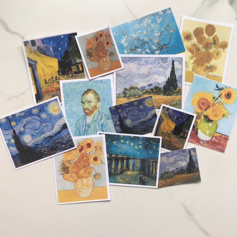 10 Van Gogh Sticker Pack Famous Paintings - Etsy