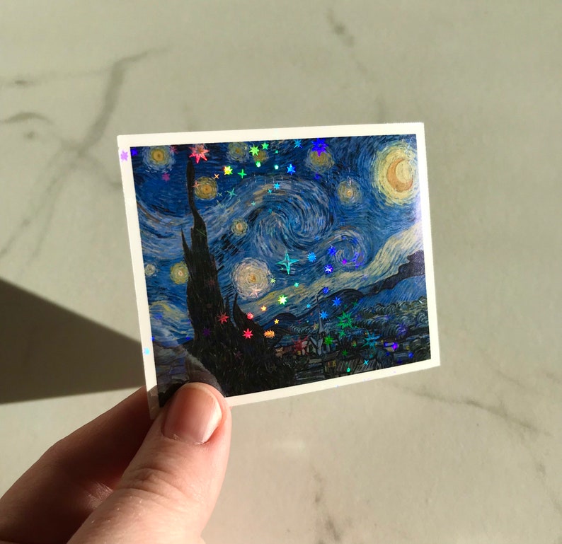 Holographic Starry Night Sticker Waterproof Vinyl Sticker - Etsy