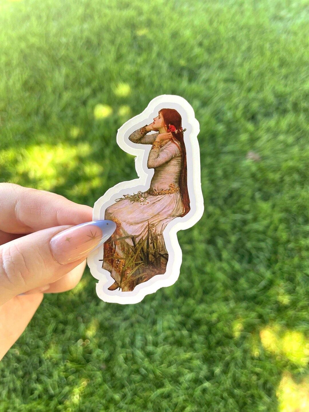 Ophelia Sticker (cutout) Sticker, Painting by John William Waterhouse ...