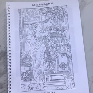 20 Pre-raphaelite Coloring Pages- Printable Adult Coloring Book - Etsy