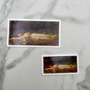 Ophelia Sticker, Waterproof Vinyl Sticker, Preraphaelite Art by ...