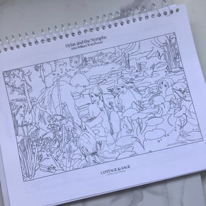 20 Pre-raphaelite Coloring Pages- Printable Adult Coloring Book - Etsy