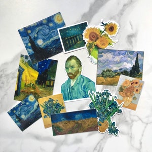 10 Van Gogh Sticker Pack, Famous Paintings - Etsy